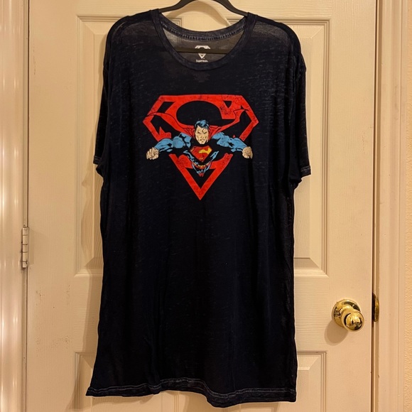 DC Comics | Intimates & Sleepwear | Superman Flying Sheer Navy Blue ...